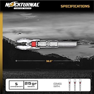 Nockturnal NT-202 -S Lighted Nock for Arrows with .244 Inside Diameter Including Carbon Tech, Victory, Carbon Impact, Carbon Revolution, Easton, Beman and PSE Brands - RED 3-Pack