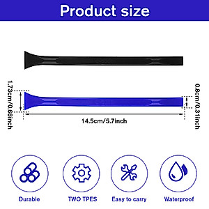 Grevosea 10 Pieces Plastic Scraper Tool, Lottery Ticket Scratcher Tool Carbon Fiber Multi-purpose Scraper Non-scratch Cleaning Tool for Tight Spaces Crevices Stickers Labels Oil Stains Food Dirt