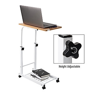 Mind Reader Standing Desk, Laptop Stand, Height Adjustable, Computer Table, Work Table, MDF, 19" L x 12" W x 31" H, Black