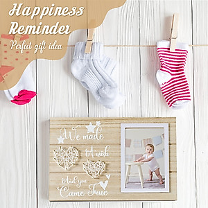 Baby Picture Frame, Ideal Gift for Expecting Parents, Baby Shower, Gender Reveal Party, Baby Nursery Decor New Baby, New Mom, Dad, Adoption Gifts, 4 x 6 Inches (We Made A Wish, And You Came True)