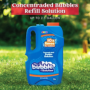 JOYIN 32 oz Bubble Solution Refills (close to 1L/ 2.5 Gallon) Big Bubble Solution, Bubble Concentrated for Easter Bubbles, Bubble Machine, Bubble Gun, Bubble Wands, Bubble Mower, Bubble Juice Refills