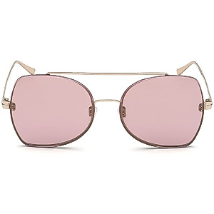 Tom Ford Scout TF 656 28Z Gold Metal Pilot Sunglasses Pink Lens