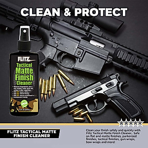 Flitz Tactical Matte Finish Cleaner, 7.6 oz, Black