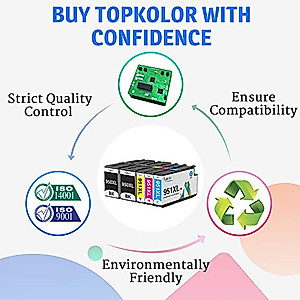 Topkolor 950XL 951XL Compatible Ink Cartridge Replacement for 950 951 XL,4Pack Ink Cartridges Combo for HP OfficeJet Pro 8600 8620 8625 8640 8100 8610 8630 276dw 251dw Series Printers, 5 Packs
