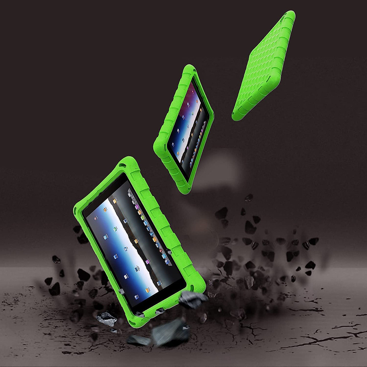 DJ&RPPQ New Tablet Kids Case for 1 0in Tablet Light Weight Shock Proof Kids Friendly Case Incompatible with Samsung iPad - Green