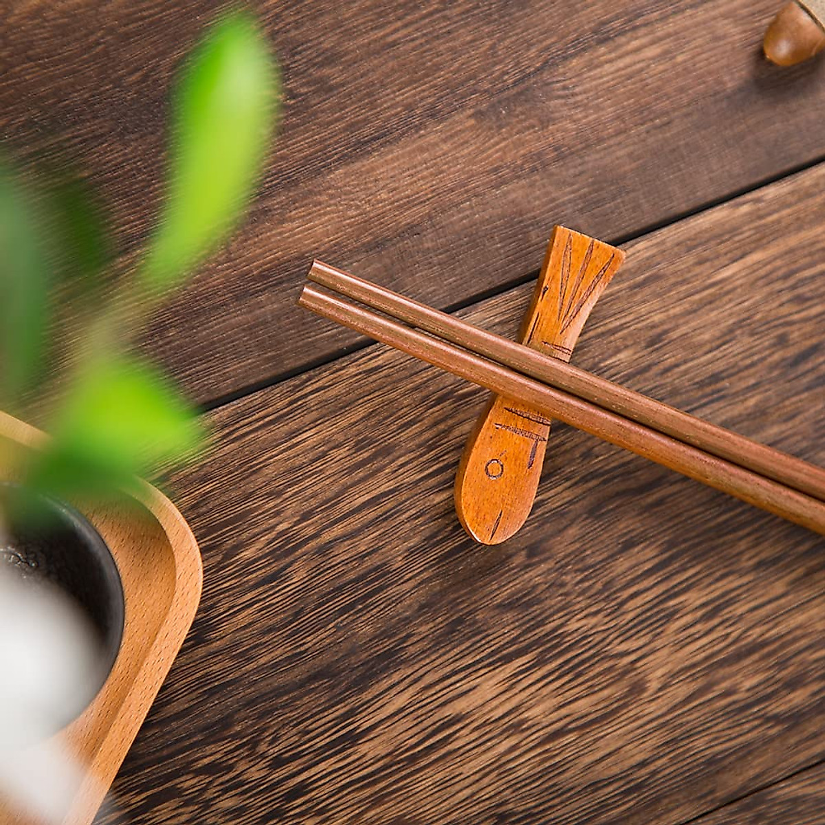 Mannice Wood Chopsticks, Reusable Chopsticks Dishwasher Safe Wooden Chopstick for Kitchen Restaurant Noodles Sushi Ramen Cooking Eating Chopstick