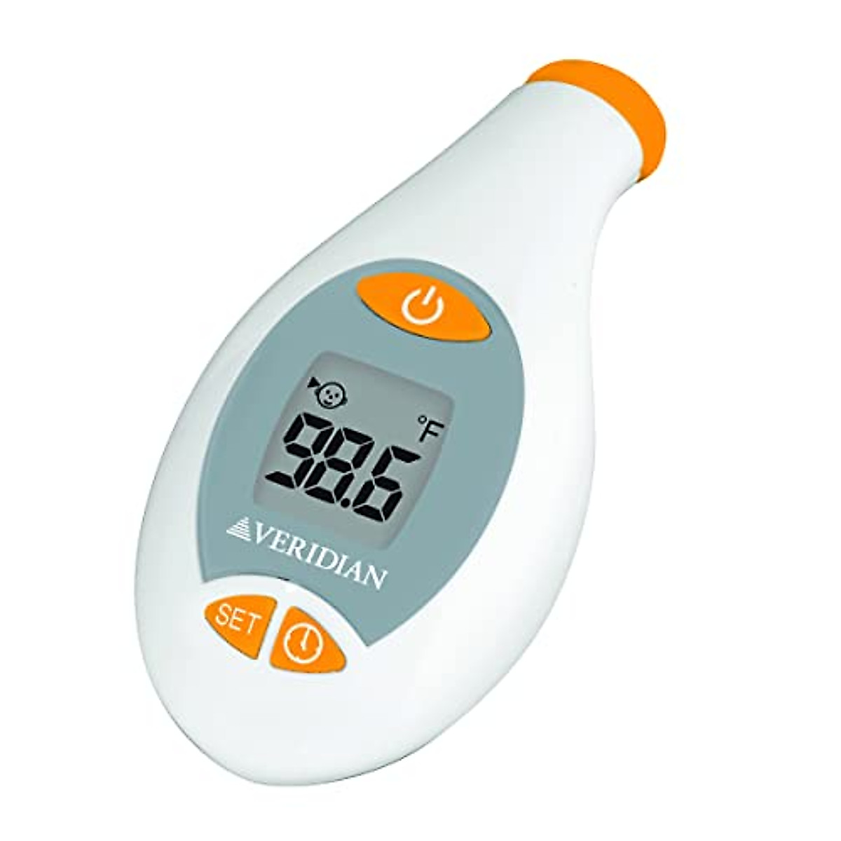 Veridian Healthcare Temple & Underarm Thermometer | Infrared Measurements | Fast 4-Second Readout | Fever Alert | Backlit Display | Programmable Timer | 1-Year Warranty