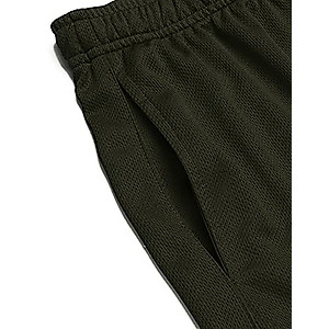 COOFANDY Men's 3 Pack Gym Workout Shorts Mesh Weightlifting Squatting Pants Training Bodybuilding Jogger with Pocket,Black/Army Green/Navy Blue,Medium