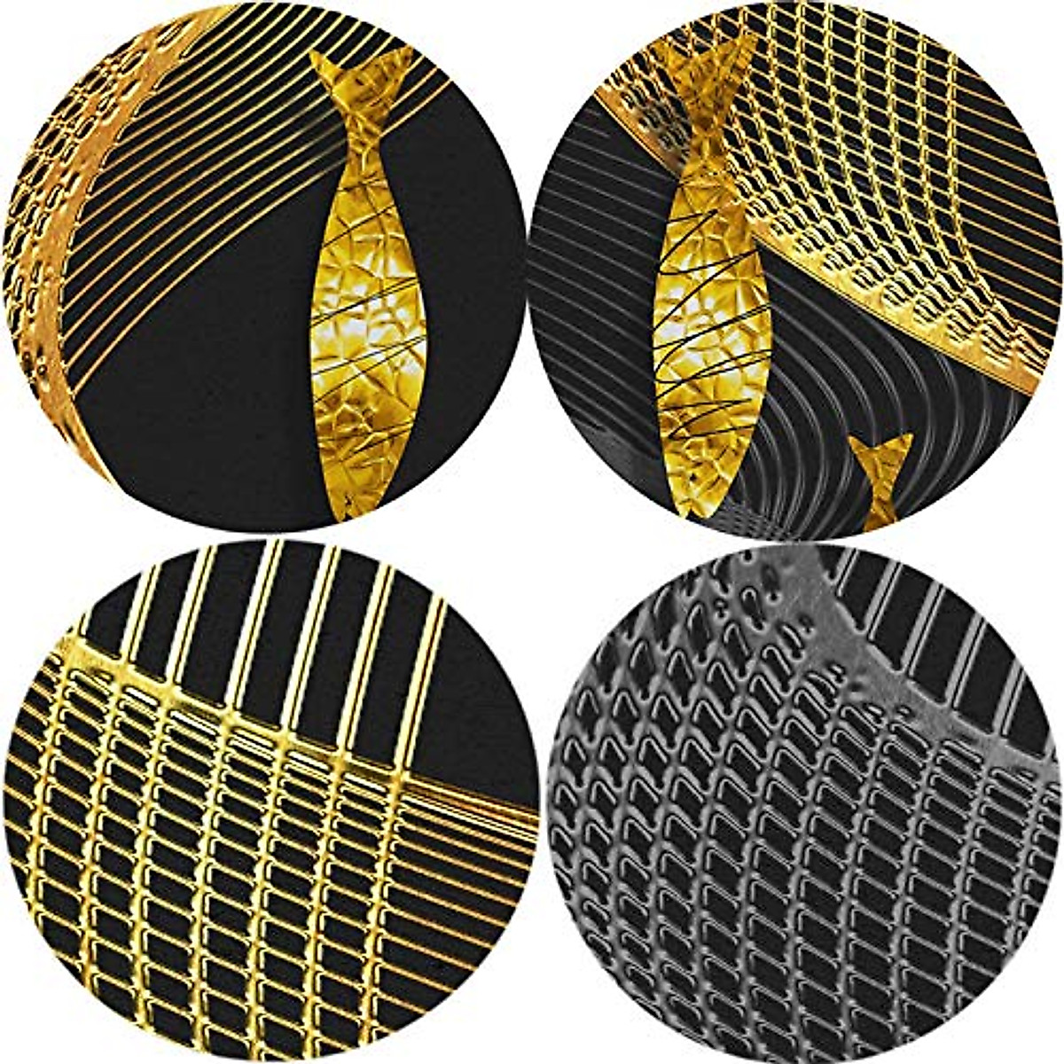 Modern Abstract Golden Fish and Lines Posters and Prints Wall Art Canvas Painting Room Wall Art Picture Home Decoration 90x183cm/35x72inch With Golden Framed Ready to Hang