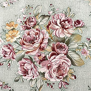 HOYOYO Self-Adhesive Shelf Liners Paper, Removable Self Adhesive Shelf Liner Dresser Drawer Wall Stickers Home Decoration,Grey Peony Floral 17.8 x 118 Inches