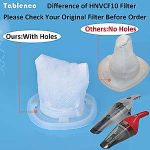 HNVCF10 Replacement Filters, Compatible with Black and Decker Dustbuster Hand Vacuums HNVC215B10, HNV215B12, HNVC215BW52, HNVC115J06, HNVC115B22, HNVC220BCZ01, HNVC220BCP07 Filter (6 Pack)