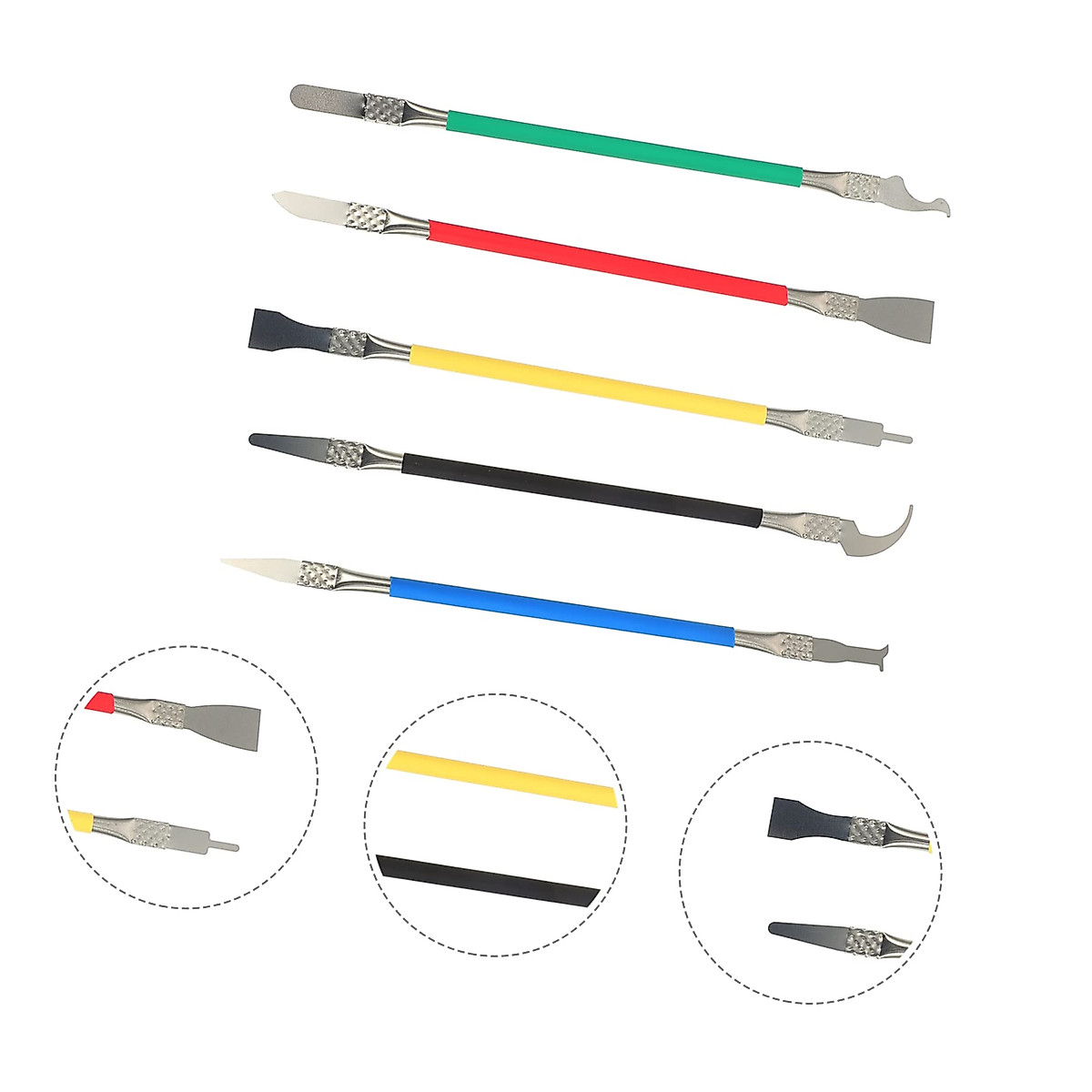 ULDIGI 5pcs Scraper Kit Metal Scraper Phone Disassemble Tool Opening Sticker Remover for Phone Stickers for Phones Repair Prying Opener Cell Phone Stainless Steel