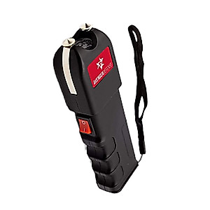 Avenger Defense Stun Gun for Self Defense with LED Flashlight & Self Defense Tactical Heavy Duty Flashlight Self Defense Gun Protection Device (AD-SG)- (Charcoal Black)
