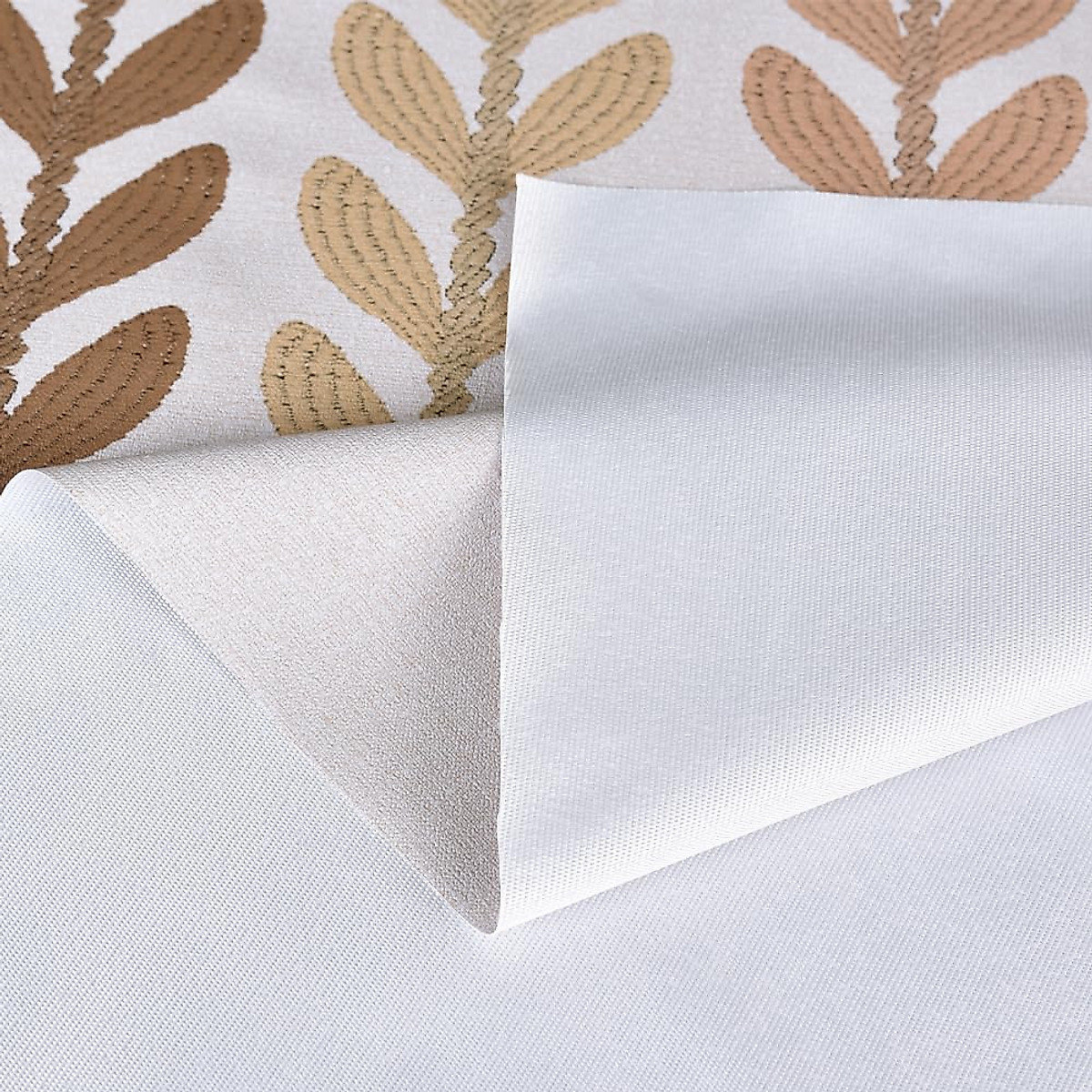 Zobesta Vinyl Tablecloths for Rectangle Tables, Plastic Tablecloth Table Cover Waterproof, Vinyl Table Cloth Rectangle Table for Kitchen and Outdoor (55 x 102 Inch, 8-10 Seats, Beige Leaf)