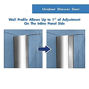 DreamLine Unidoor 37-38 in. W x 72 in. H Frameless Hinged Shower Door with Shelves in Brushed Nickel, SHDR-20377210S-04