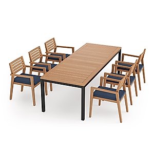 NewAge Products Outdoor Furniture Rhodes 7 Piece Dining Set with 96" Table, 91538