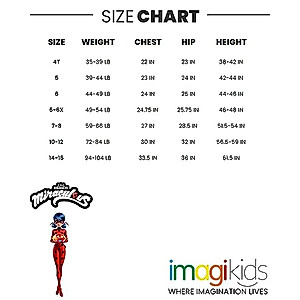 Miraculous Ladybug Little Girls Cosplay Jumpsuit Gloves and Mask 3 Piece Costume Set Polka Dots Red 6-6X