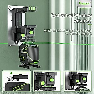 Huepar Fine-tuning Bracket Laser Level Mount, Multifunctional Magnetic Pivoting Base, 360° Rotation - alternative to a standard 1/4" and 5/8" thread & Height Adjustment-PV11