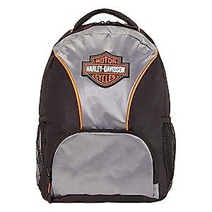 Harley-Davidson Bar & Shield Logo Patch Backpack w/Padded Straps - Silver/Black