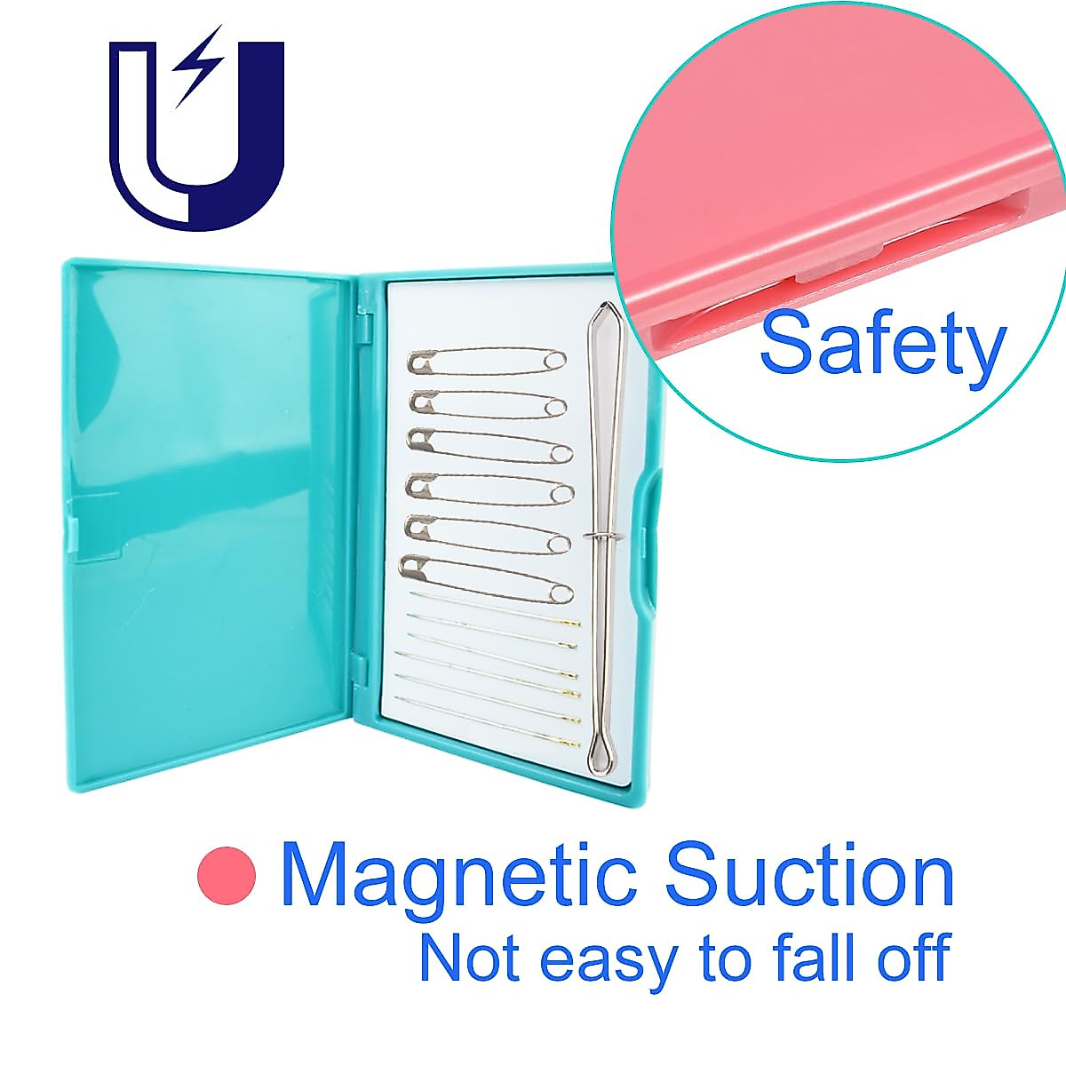 DVECUE Megnetic Sewing Needle Case Knitting Pin Organizer Portable Stitching Pin Storage Box for Pin Holder 3Pieces