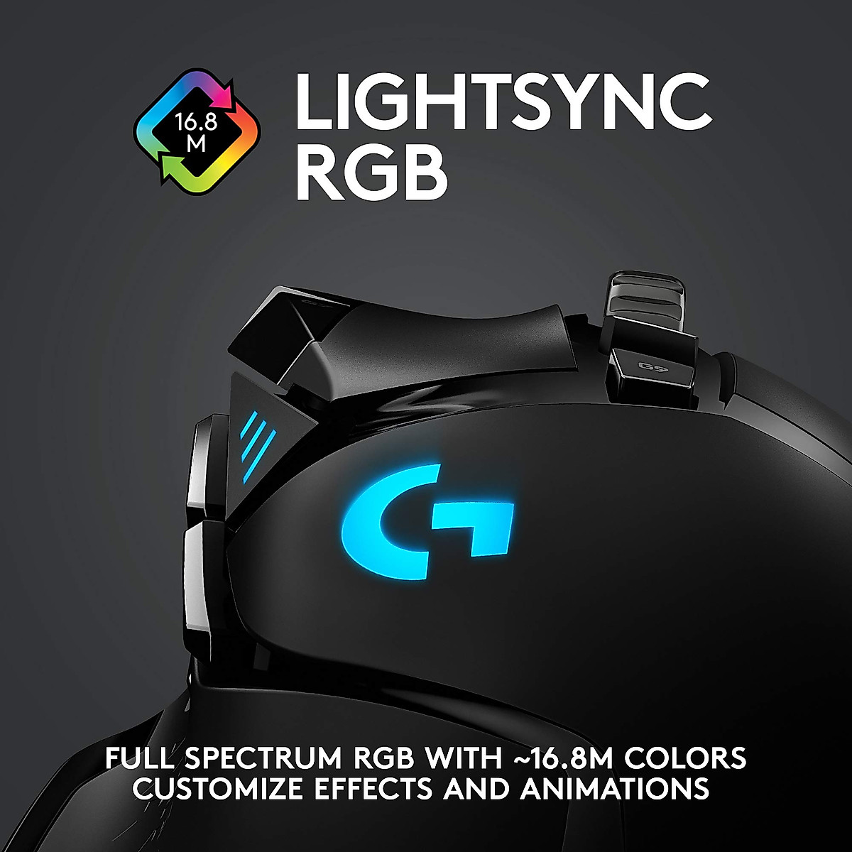 Logitech G502 Lightspeed Wireless Gaming Mouse, 25K Hero Gaming Sensor, 25600 DPI, RGB, Ultra-Light, 11 Programmable Buttons, Long Life Battery, PowerPlay-Compatible, PC - Black