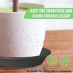 GREGICH 3 Pack Plastic Plant Saucer Tray 5.9" at Inside Bottom, 6 8 10 12 14 inch Plant Pot Saucers Plant Trays for Indoors, Thick Heavy Duty Planter Trays and Saucer Water Drainage Drip Tray Outdoors