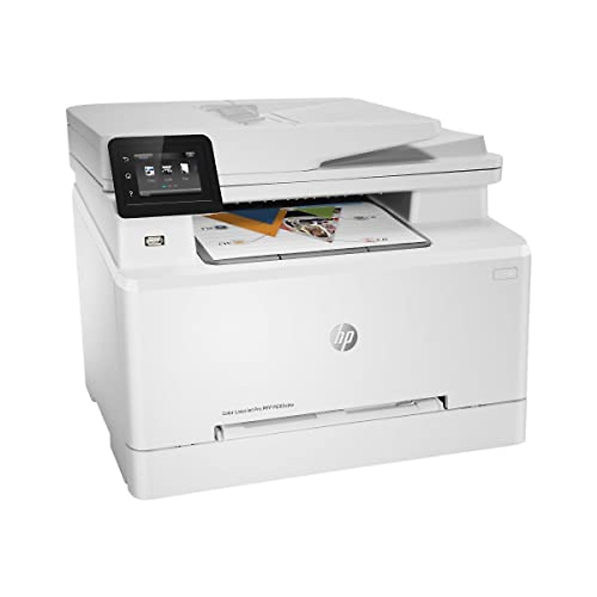 HP Color Laserjet Pro M283cdwC Wireless All-in-One Laser Printer, Print Scan Copy Fax, Auto 2-Sided Printing, Remote Mobile Print, 22ppm, 260-Sheet, 256MB, White - Bundle with JAWFOAL Printer Cable