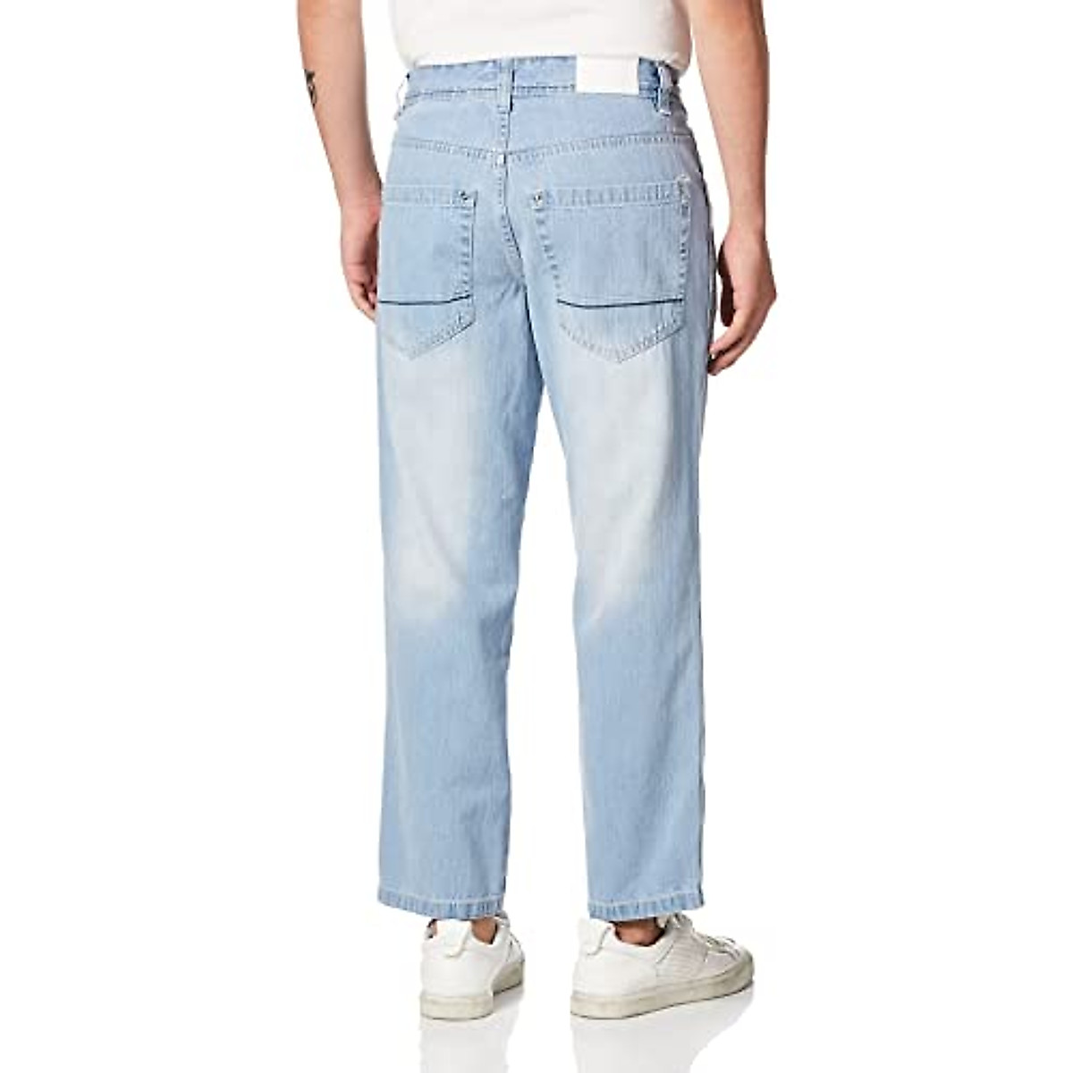 Southpole Big and Tall Men's Straight Leg Relaxed-fit Core Denim Pants, Light Sand Blue (New), 44