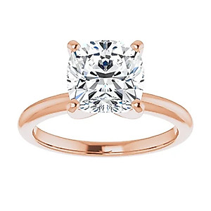 2 CT Cushion Cut VVS1 Colorless Moissanite Engagement Ring Set, Wedding/Bridal Ring Set, Sterling Silver Vintage Antique Anniversary Best Ring Sets Gift for Her