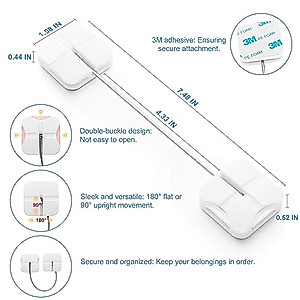 2 Pcs Child Safety Locks - Versatile Locks for Refrigerators, Cabinets, and Drawers - For Protecting Your Home