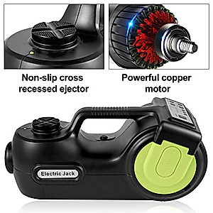 VEVOR Electric Car Jack, 5 Ton Hydraulic Electric Car Jack Kit with Electric Impact Wrench, 6.1"-16.5" Lifting Range, with LCD & Tire Pressure Display, Repair Tool for SUV MPV Sedan Truck Repair