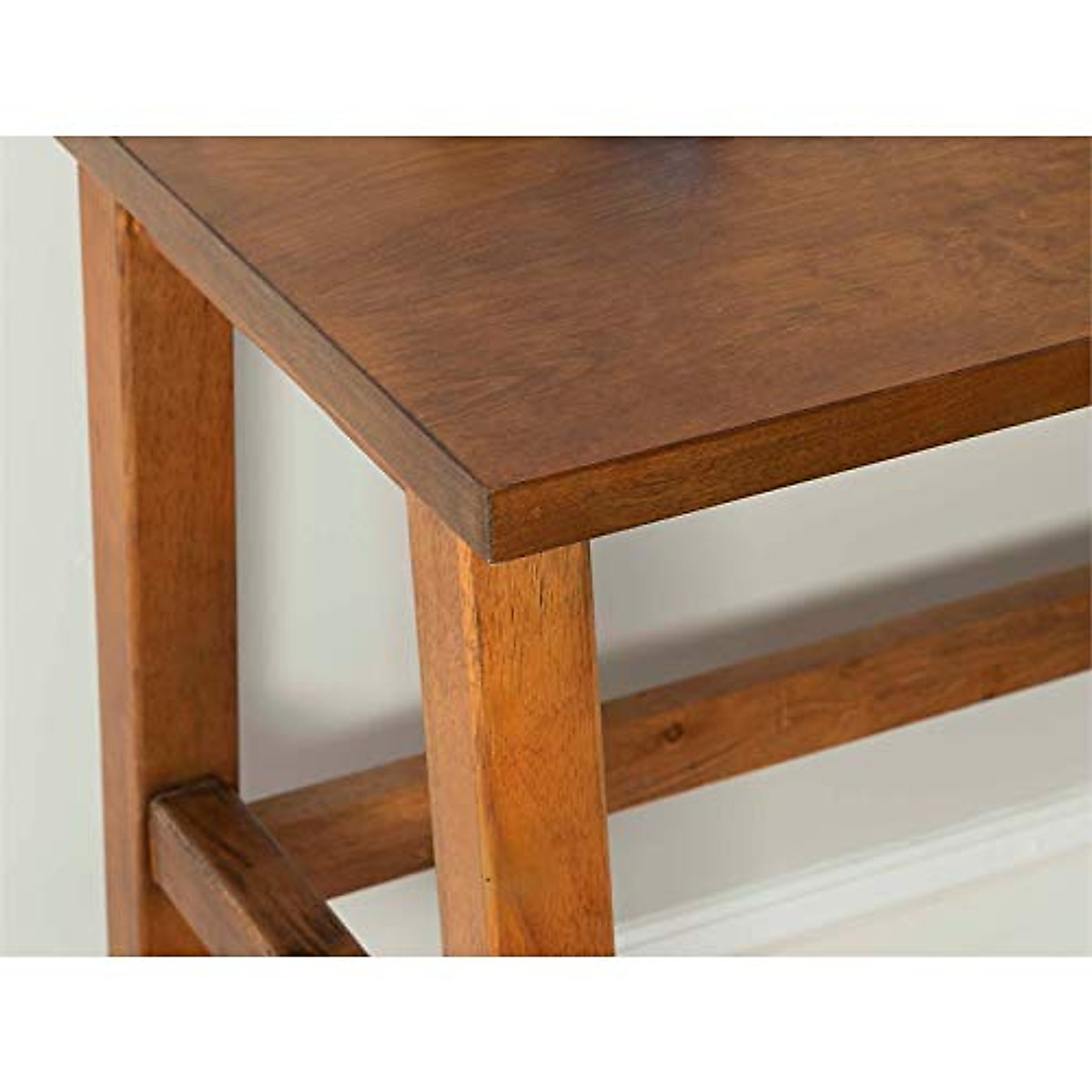 Riverbay Furniture Mid-Century Finn Side Storage Wood Desk in Walnut