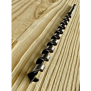SOMADA 1/2-Inch x 12-Inch Auger Drill Bit for Wood, Hex Shank 3/8-Inch, Ship Auger Long Drill Bit for Soft and Hard Wood, Plastic, Drywall and Composite Materials