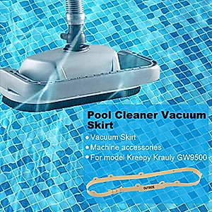 Hicello 2PCS GW9508 Vacuum Skirt Exact Replacement, Compatible with Pentair Kreepy Krauly Pool Cleaner Parts, Great White GW9500 Automatic Pool and Spa Cleaner
