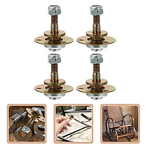 Veemoon 4pcs Rocking Chair Bearing Furniture Connecting Fittings Bearing Screws for Rocking Chair Rocking Chair Bearing Screws Mechanic Accessories Bolt Kit Rocking Chair Accessories Iron