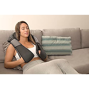 InvoSpa Shiatsu Back Shoulder and Neck Massager with Heat - Deep Tissue Kneading Pillow Massage - Back Massager, Shoulder Massager, Electric Full Body Massager Gift - Massagers for Neck and Back