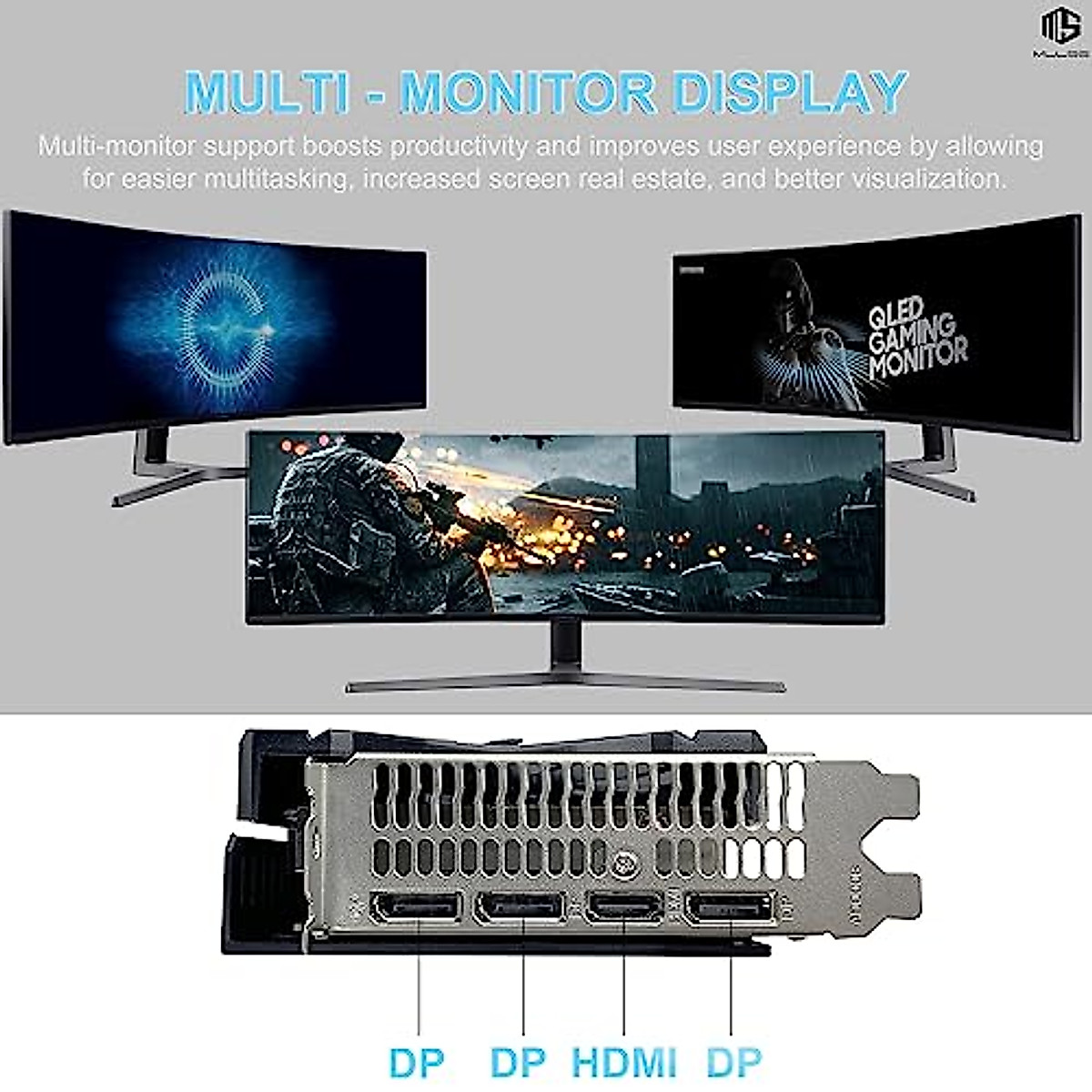 Mllse Radeon RX 5700 XT Graphics Card, 8GB GDDR6 256-bit Gaming GPU HDMI DisplayPort Interface Video Card 2K 4K Game Card for Desktop PCs (Radeon RX 5700 XT)