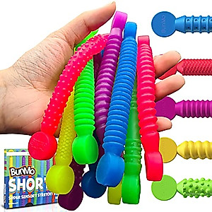 BUNMO Stretchy Strings Super Sensory Mini 10pck | Calming Monkey Noodles | Perfect Fidget Toys for Anxiety & Stress | Great Kids Party Favors | Easter Gifts for Kids | Easter Basket Stuffers for Boys