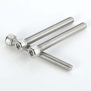 50 PCS Socket Head Cap Screw Assortment Set, M6 x 20mm, 25mm, 30mm, 35mm, and 40mm, Stainless Steel 304, Bright Finish