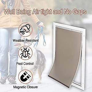 Dog Door Replacement Flaps, Medium Replacement Dog Cat Door Flap Compatible with PetSafe PAC11-11038, Measures 12 7/8'' × 8 1/8'', Durable Doggie Door Flap