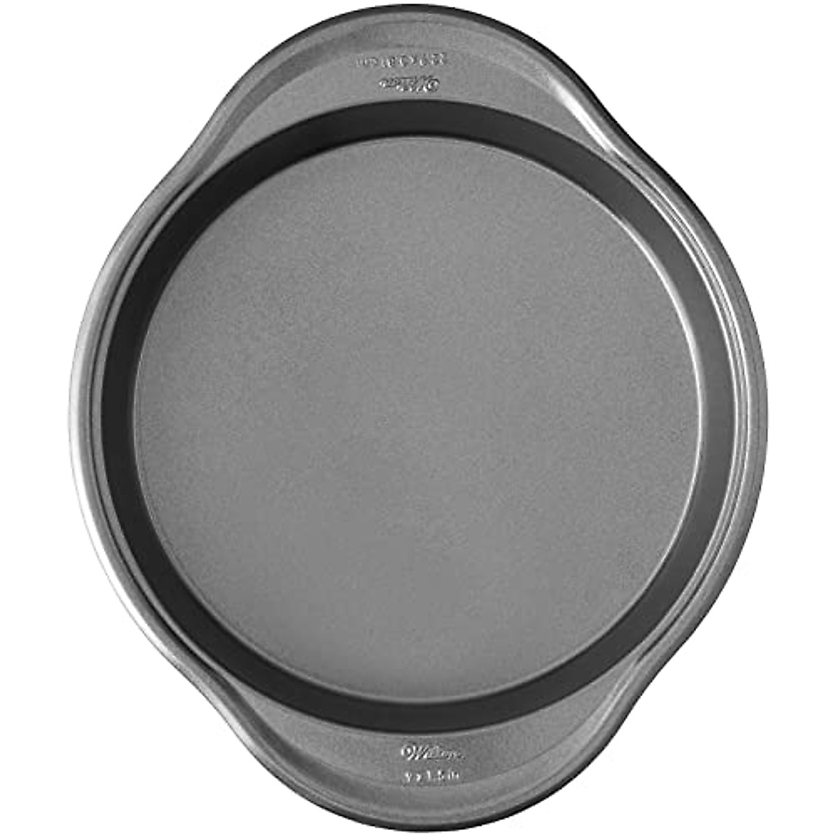 Wilton Advance Select 9 Inch Round Cake Pan; Made without PFAS, Extended Handles, Anti-Warping, Non-Stick Baking Pan With DuraLast™ Silicone-Infused Coating (Steel)