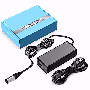 24V 2A Electric Scooter Battery Charger, Suitable for Go Go Elite Traveler, Pride Mobility, Jazzy Electric Chair Battery Charger, and Plus Ezip Mountain Trailz 3-pin XLPscooter Charger