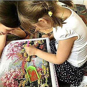 5D DIY Diamond Embroidery Art Painting Kit ，Full Diamond Round Diamond Embroidery, for Wall Decoration,Cartoon Diamond Painting（12X16 Inches）