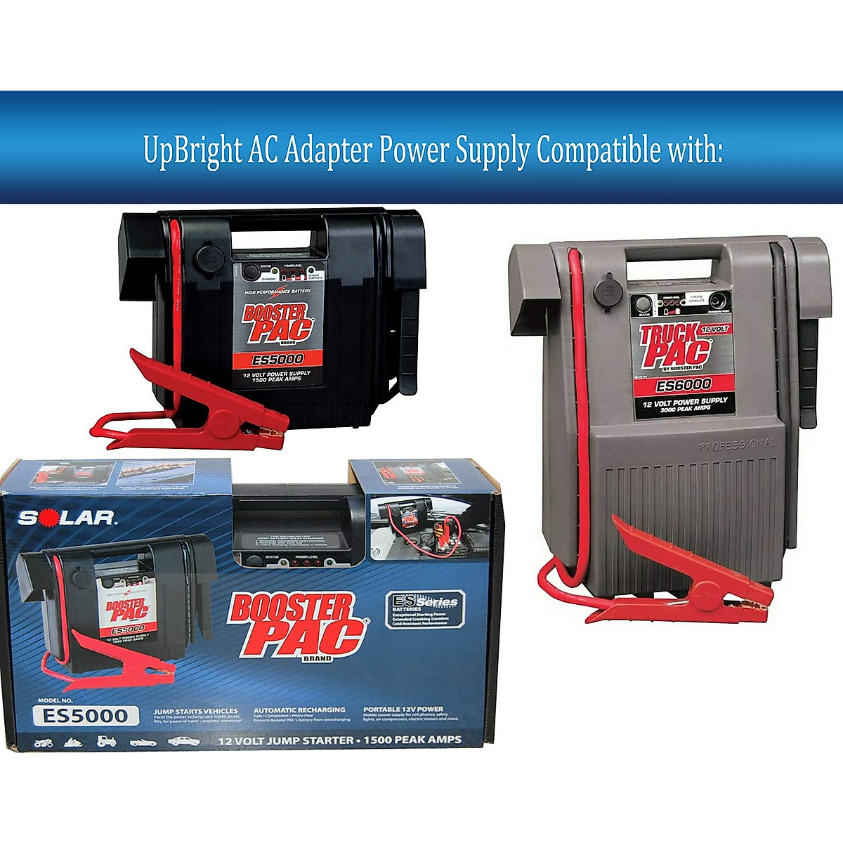 UpBright 18V AC/DC Adapter Compatible with Booster PAC ES5000 Truck ES6000 ES6000KE 1500 3000 A Jump Starter ES Battery TCB ESP5500 ESA217 ESA218 ESA-218 ESA-18 ESA-217 DC1501000 Power Supply Charger