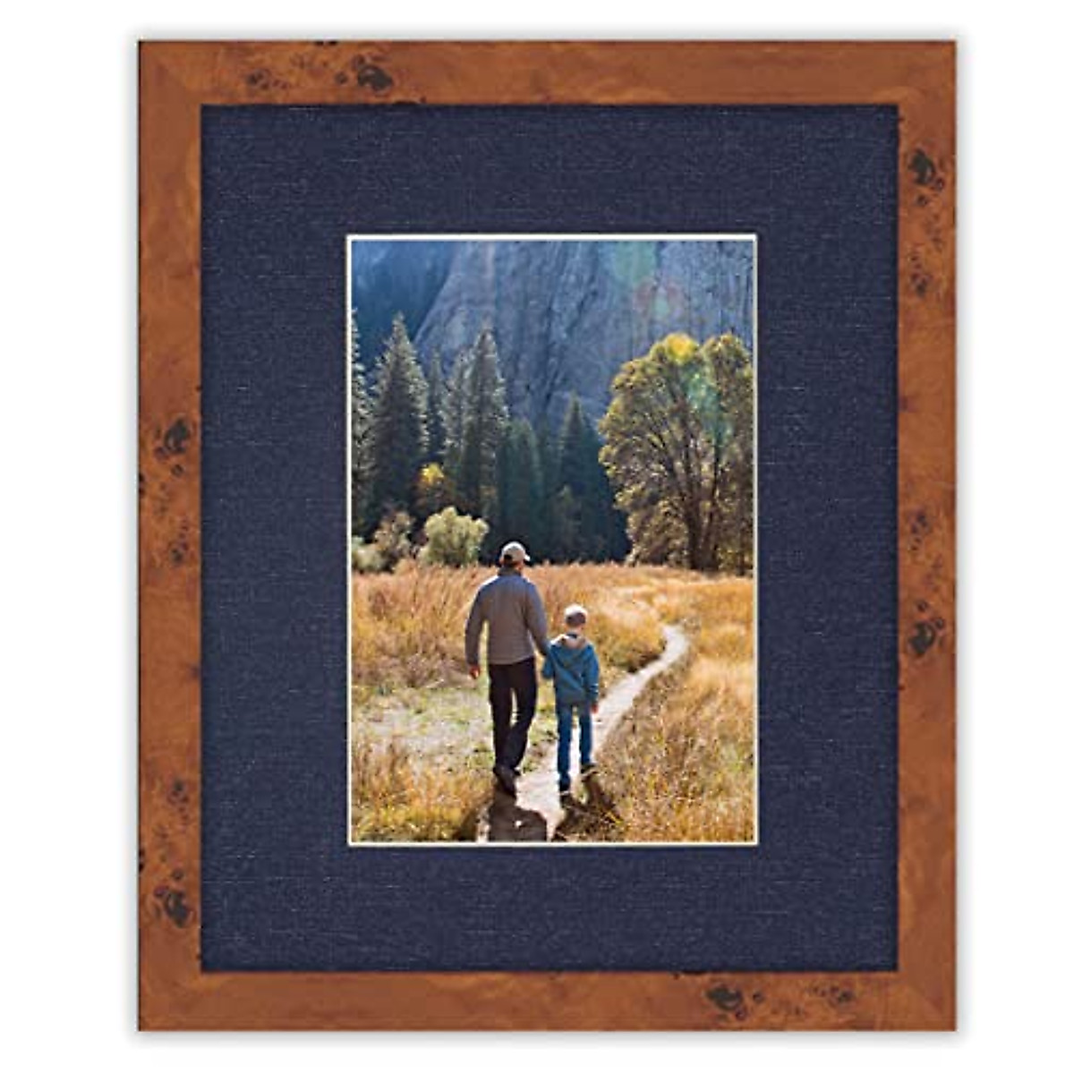 Pack of 25 Acid Free 11x17 Mats Bevel Cut for 9x14 Photos - Navy Canvas Texture Precut Matboards For Pictures, Photos, Framing - 4-ply Thickness