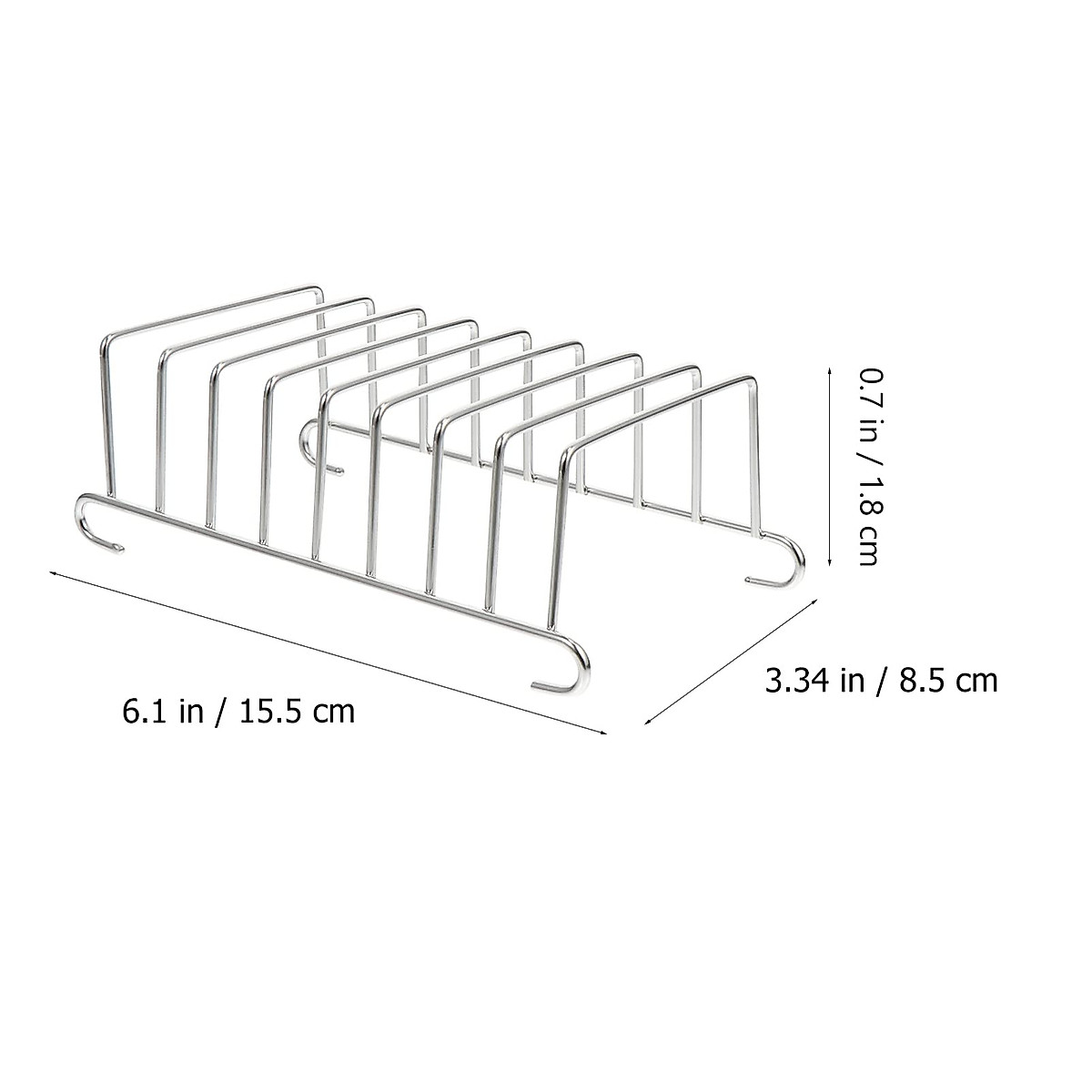 DOITOOL Toast Bread Rack Holder, 2Pcs 8 Slice Holes Stainless Steel Tool Cooling Grid Bread Rack Non- Stick Bread Loaf Stand Air Fryer Accessories Organizer
