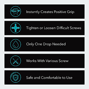 Solder-It Screw Grab (0.5 oz) | Quick-Dry Liquid Paste Stripped Screw Remover | Screw Extractor Set in a Bottle | Anti-Seize Compound Creates up to 800% Positive Grip | Home Improvement Essential