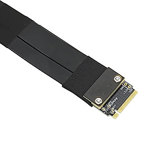 soobu M.2 NVMe SSD Extension Cable, PCB Material Durable Wearable SSD Extension Cable Small Compact Easy Installation for Office (15cm)