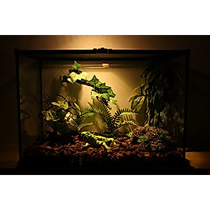 AQUA KT Reptile Terrarium Forest Tree with Plant Leaves for Amphibian Habitat Décor Lizard Snake Turtle Supplies