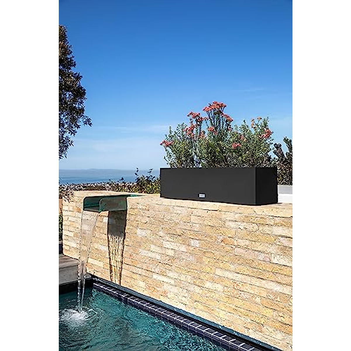 Veradek Block Series Window Box Planter - Rectangular Flower Pot for Indoor or Outdoor Window Sill/Balcony | All-Weather Use with Drainage Holes | Modern Décor for Succulents, Herbs, Small Plants